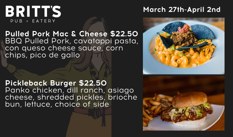 Menu – Britt's Pub + Eatery